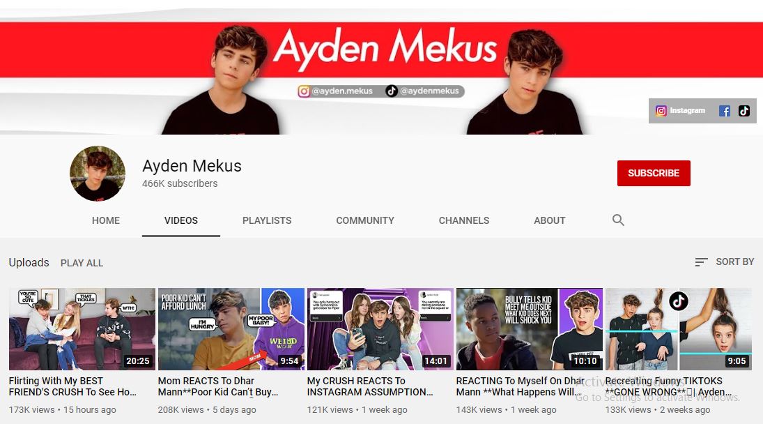 Ayden Mekus Age, Height, Girlfriend, Net worth, Family, Biography & More
