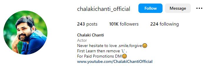 Chalaki Chanti Age, Wife, Wiki, Children, Family, Height, Death ...