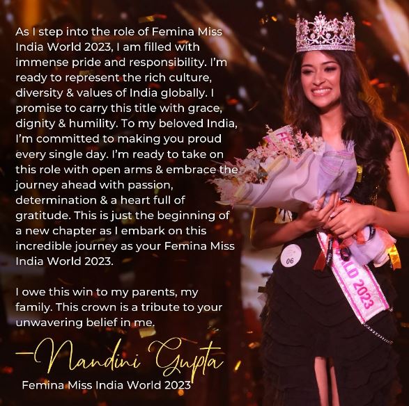 Nandini Gupta Wiki (Miss India 2023) Parents, Boyfriend, Biography ...