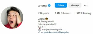 Zhong (Youtuber) Wiki, Biography, Age, Girlfriend, Height, Net Worth ...