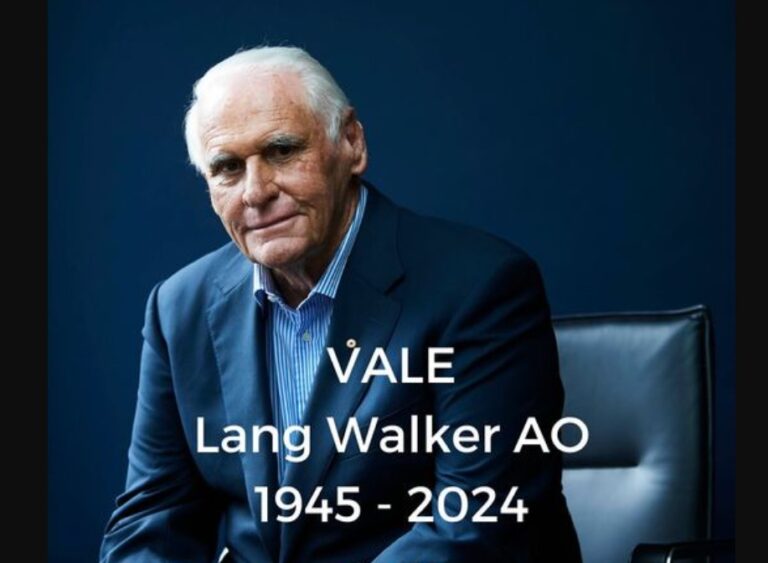 Lang Walker AO Dies at 78: A Tribute to His Legacy of Nation-Building ...